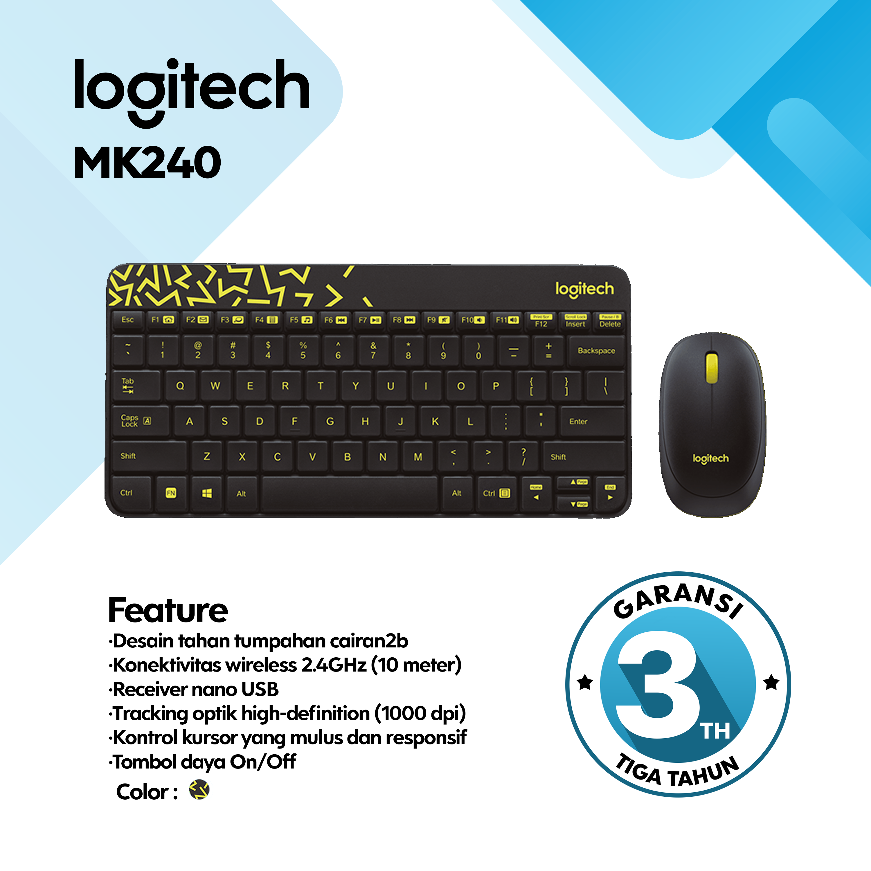 Wireless Keyboard & Mouse Logitech MK240 Nano Wireless Keyboard & Mouse Logitech MK240 Nano